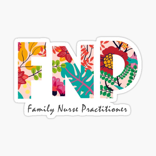 "FNP Family Nurse Practitioner - Lovely Colorful Floral Aesthetic Gift ...