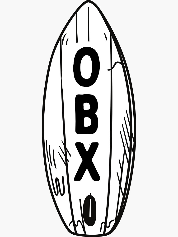 "obx surfboard" Sticker for Sale by obxforever | Redbubble