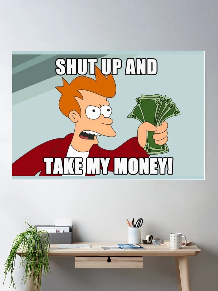 Halt Die Klappe Und Nimm Mein Geld Meme Durchsichtig, Mit Speaker Und