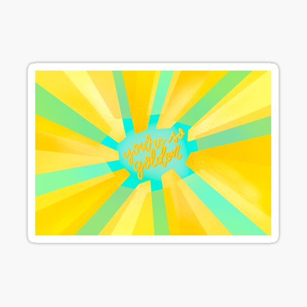 "Fine Line "Golden" Art" Sticker by calligraphallee | Redbubble