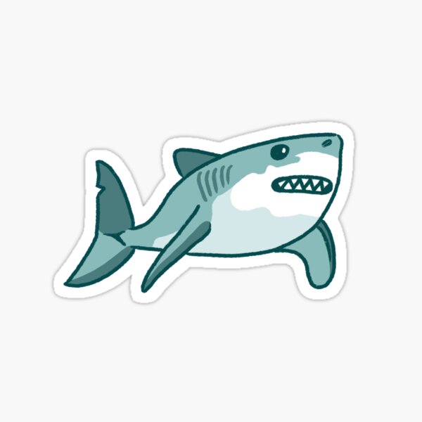 "Cute Shark" Sticker by jessicadrawsart | Redbubble