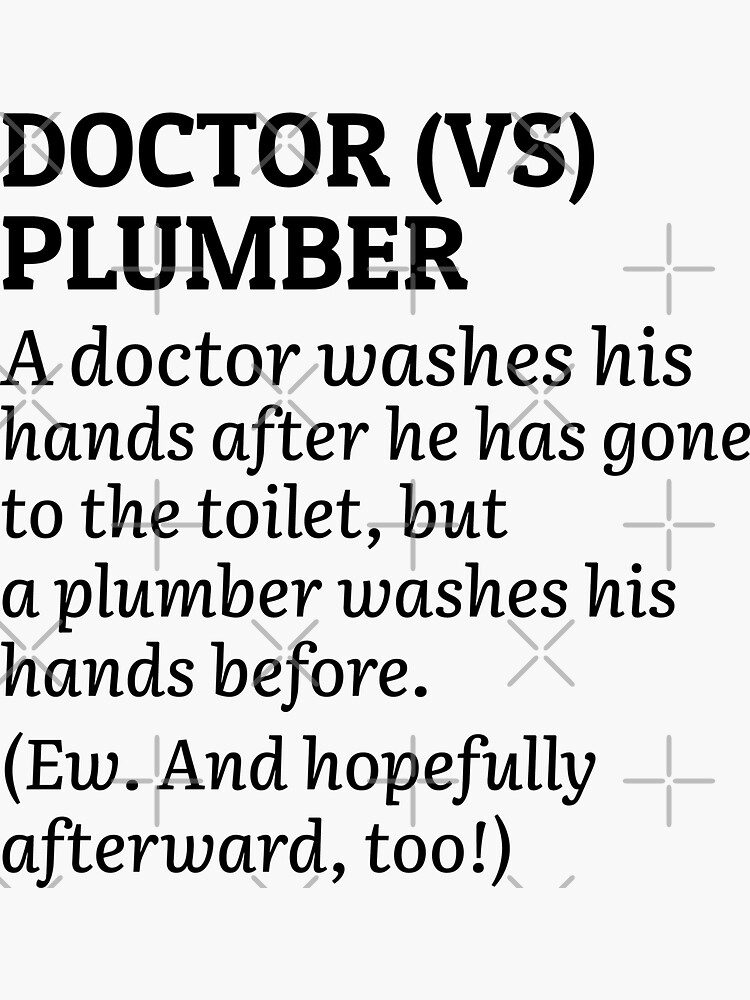 "Plumber Plumbing Craftsman Pipe fitter Funny Joke" Sticker for Sale by ...