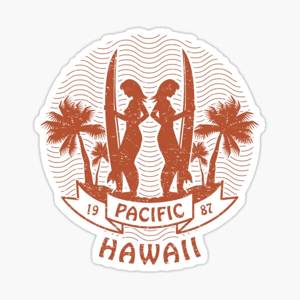 "Hawaii, Pacific" Sticker for Sale by studio838 | Redbubble