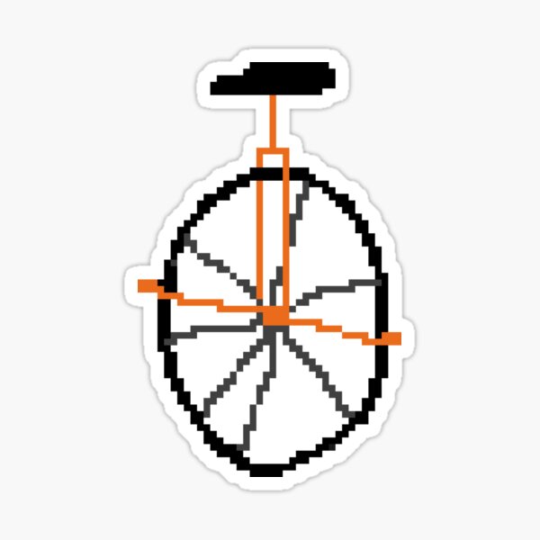 "Dat Boi's Unicycle Pixel Meme Art" Sticker for Sale by Pixelmemes ...