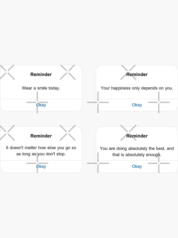 "Motivational Reminder Notification" Sticker for Sale by byStefani ...