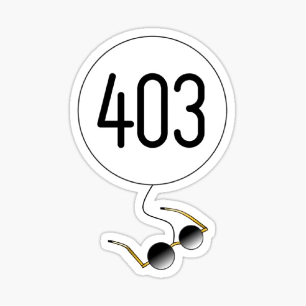 "Number 403" Sticker for Sale by Parodix | Redbubble