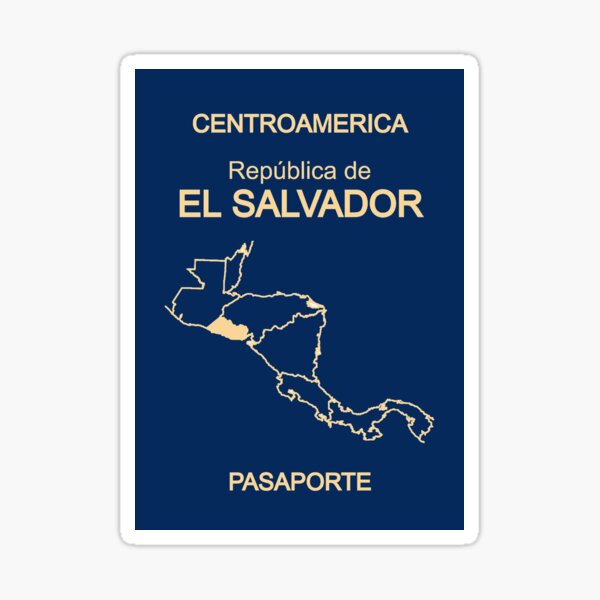 "El Salvador passport " Sticker by HAKVS | Redbubble