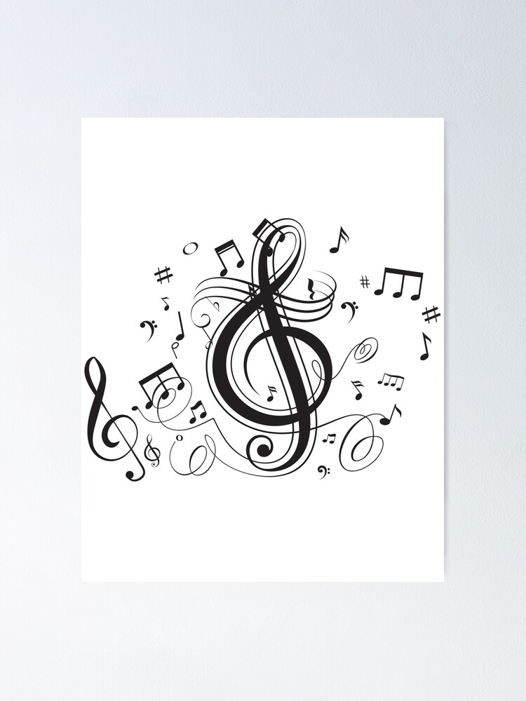 "Treble Clef" Poster by fractions | Redbubble