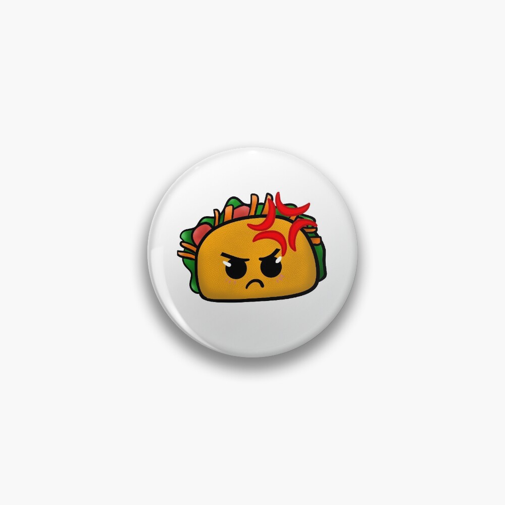 "Cute Angry Taco Emote Design" Sticker for Sale by Just-Cline | Redbubble