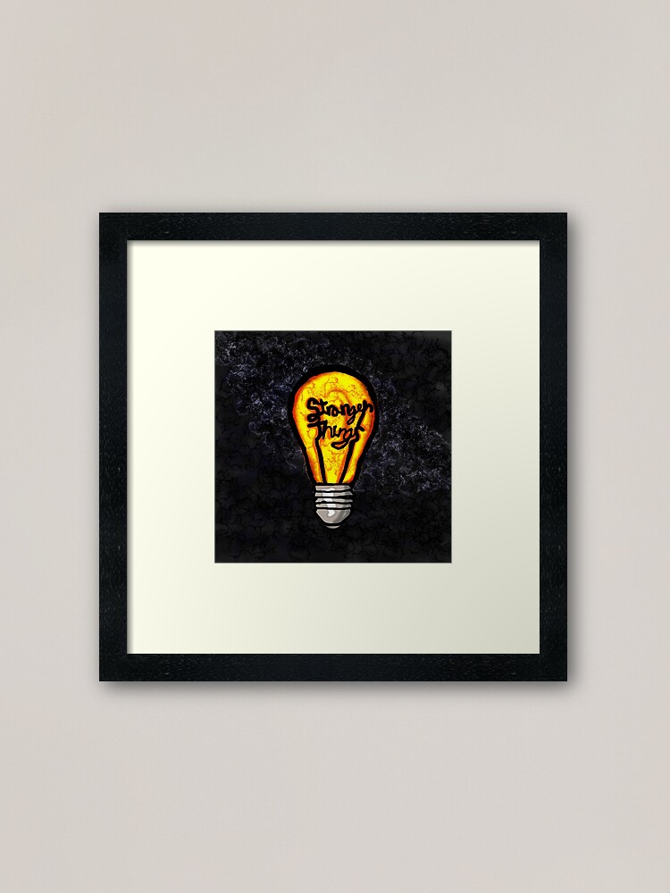 "Stranger Things- Light Bulb" Framed Art Print for Sale by AudrieB ...