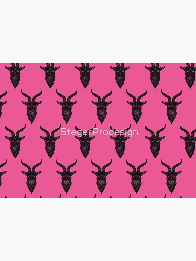 "baphomet pattern on pink" Poster by StegerProdesign | Redbubble