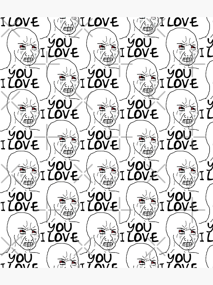 "Simp i love you funny crying wojak meme " Backpack by TeeArtsFashion ...