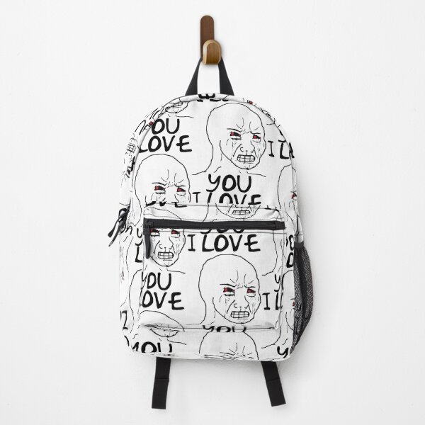 "Simp i love you funny crying wojak meme " Backpack by TeeArtsFashion ...