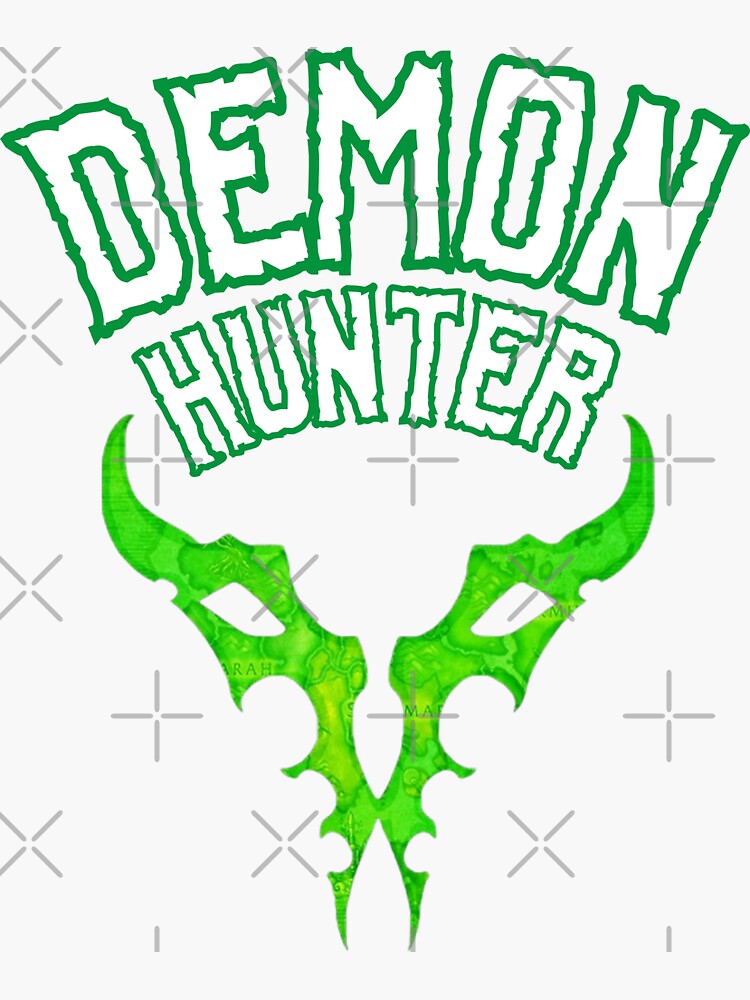 "DEMON HUNTER " Sticker for Sale by copticcast | Redbubble