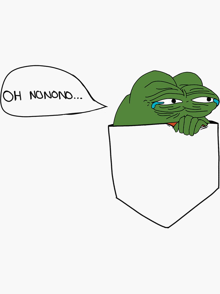 "Pepe Laughing in a pocket" Sticker for Sale by notlegendd | Redbubble