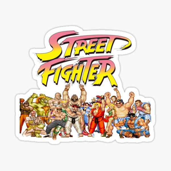 "Street Fighter retro game" Sticker for Sale by TJoker99 | Redbubble