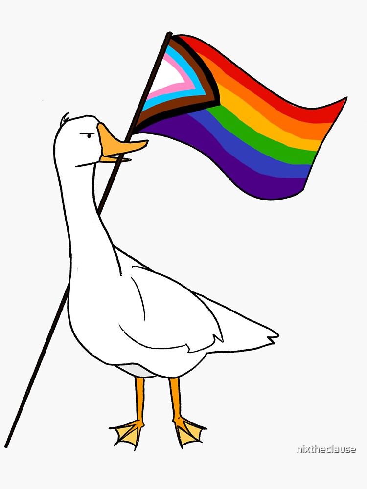 "Pride Goose - Progress Flag" Sticker for Sale by nixtheclause | Redbubble