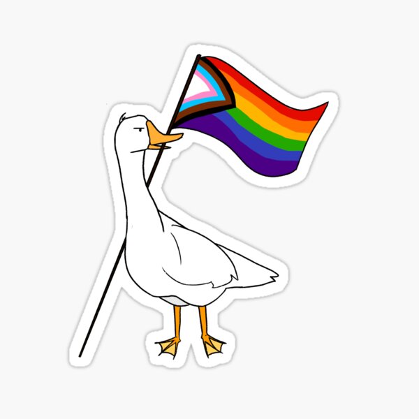 "Pride Goose - Progress Flag" Sticker for Sale by nixtheclause | Redbubble