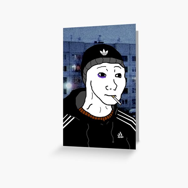 "Wojak Slav Doomer Gopnik" Greeting Card for Sale by Slav-Art | Redbubble
