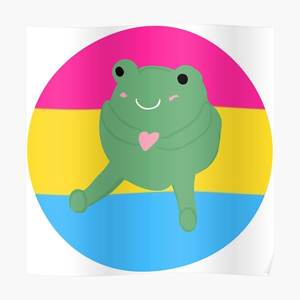 "Pride frog pansexual " Poster by Marianaechev | Redbubble
