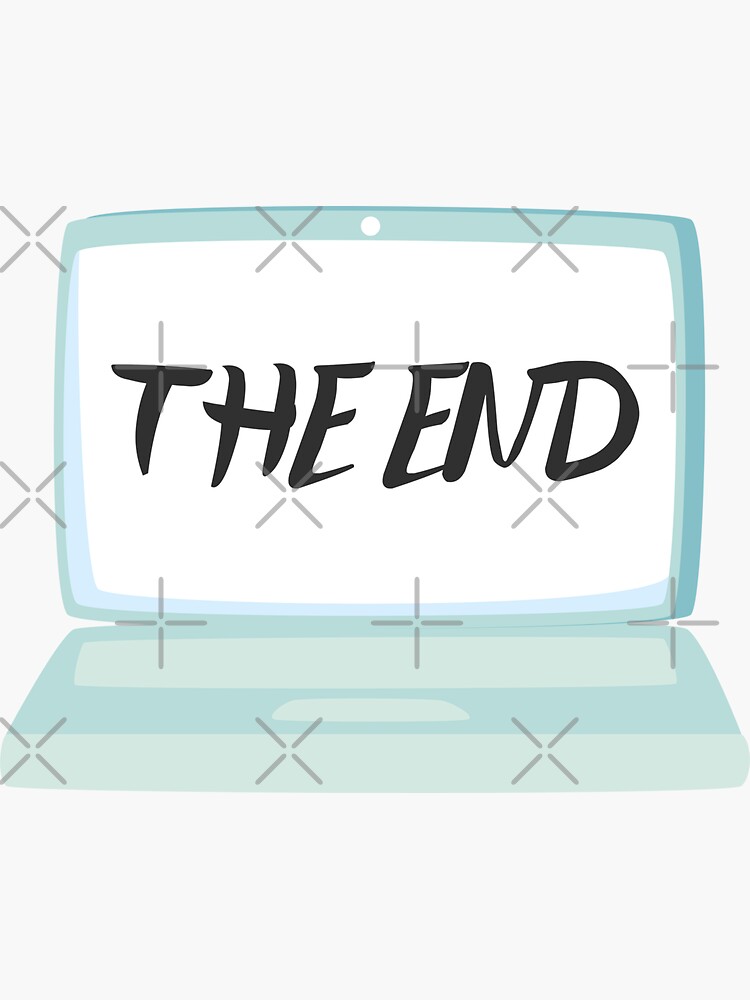"Typing The End After Finishing Manuscript" Sticker for Sale by ...