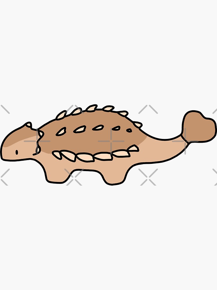 "Little Spiky Ankylosaurus Dinosaur" Sticker for Sale by bassoongirl123 ...