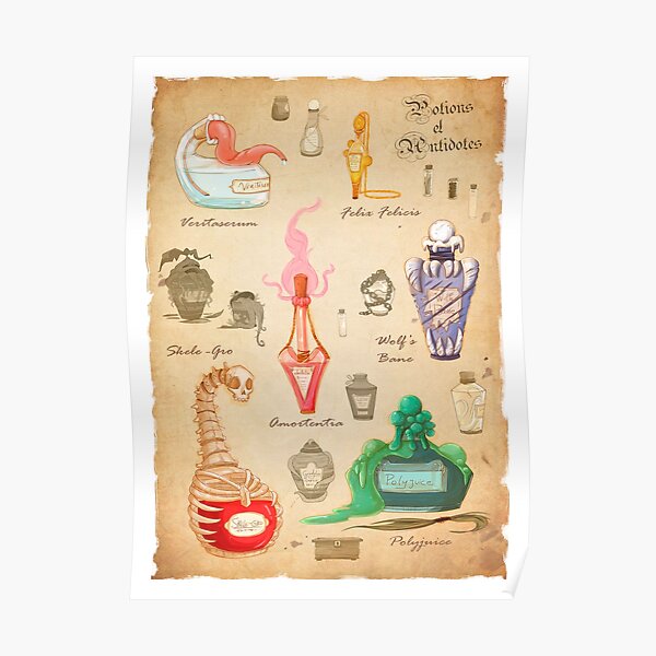 "Potions and Antidotes" Poster for Sale by Pimander1446 | Redbubble