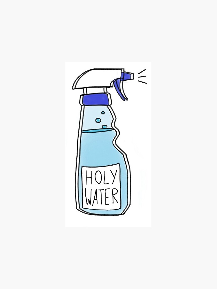 "Holy Water Spray Bottle" Sticker for Sale by VibeAlert | Redbubble