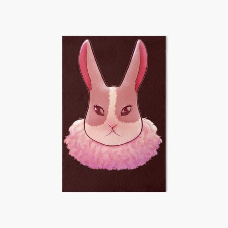 "Cute Fluffy Bunny Sticker" Art Board Print for Sale by bumeloArt ...