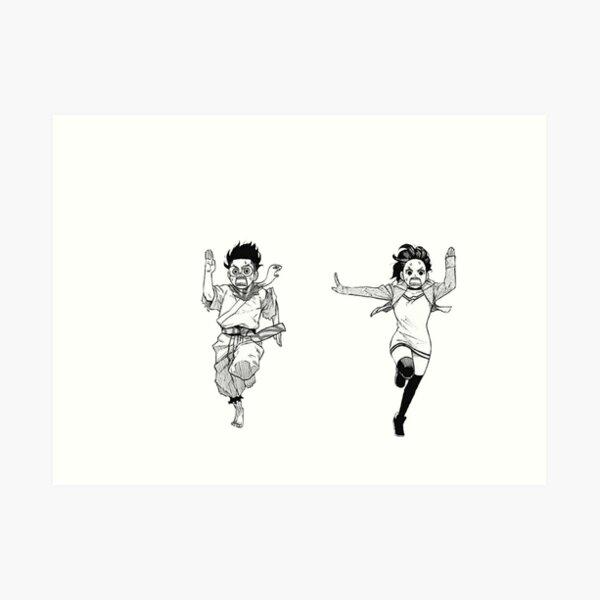 "DANDADAN run (sticker set)" Art Print by ABU-HASBROWN | Redbubble