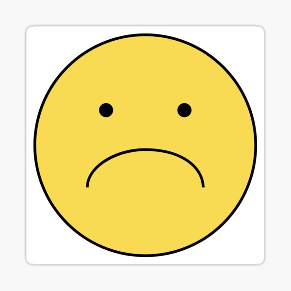 "Sad face" Sticker for Sale by litterarium | Redbubble