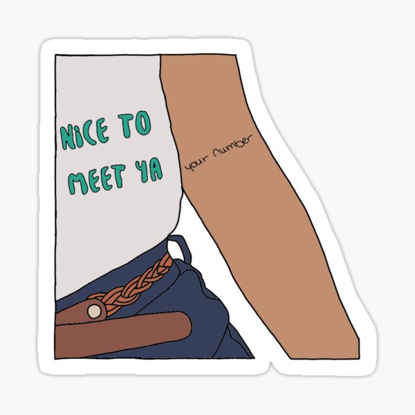 "niall horan -- nice to meet ya" Sticker for Sale by the-riles-files ...