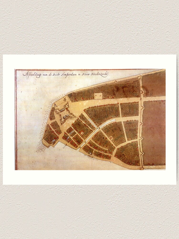 "The Castello Plan Wall Street New York City circa 1660" Art Print by ...