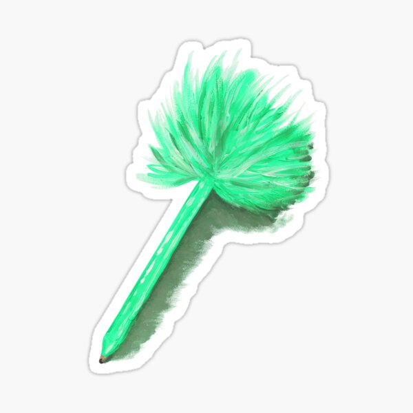 "Fluffy Green Pen - An Ode to the 90s and Clueless" Sticker for Sale by ...