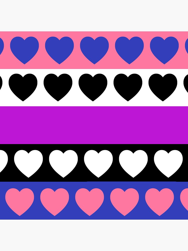 "Heart pattern genderfluid flag " Sticker for Sale by Devilish-borl ...