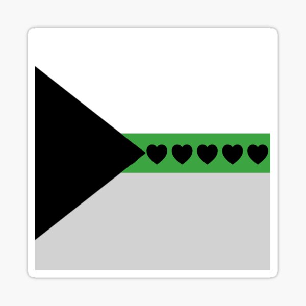 "Heart pattern demiromantic flag " Sticker for Sale by Devilish-borl ...