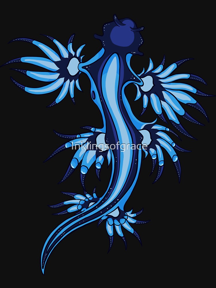 "Exotic Nudibranch Glaucus Atlanticus Blue and White " Essential T ...