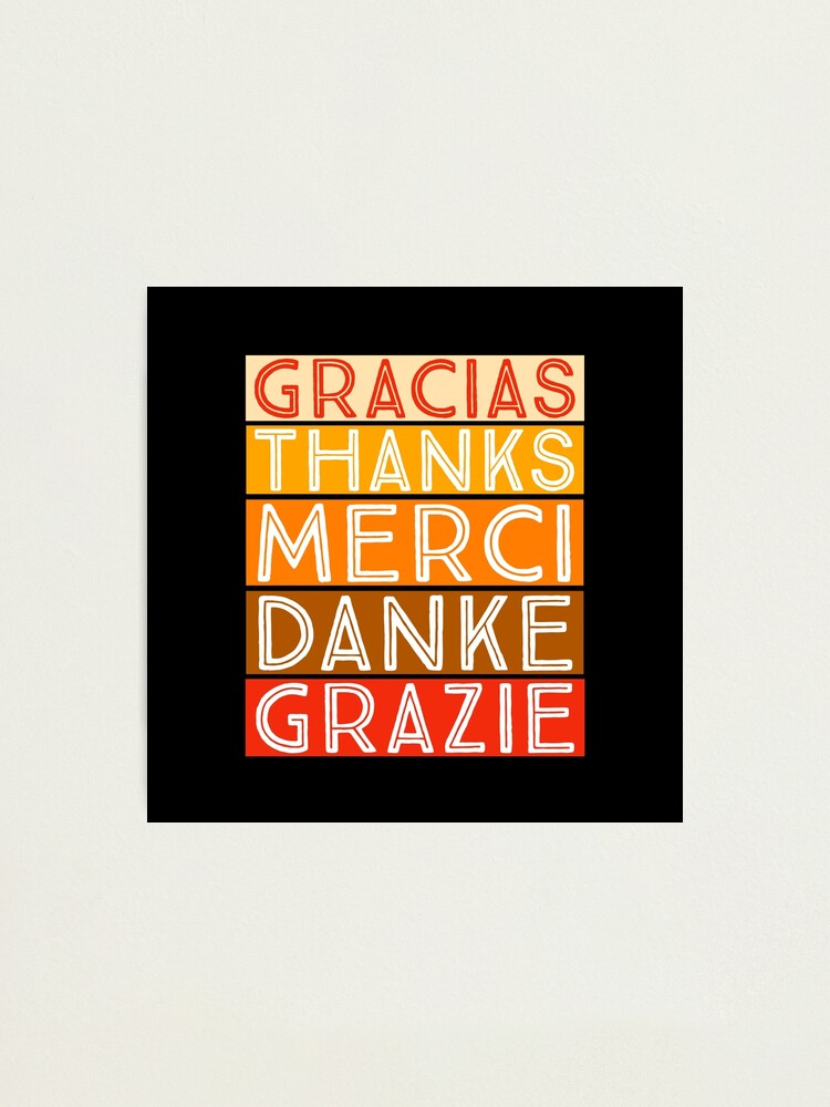 Lámina fotográfica «COLECCIÓN DE AGRADECIMIENTO - Gracias, gracias ...