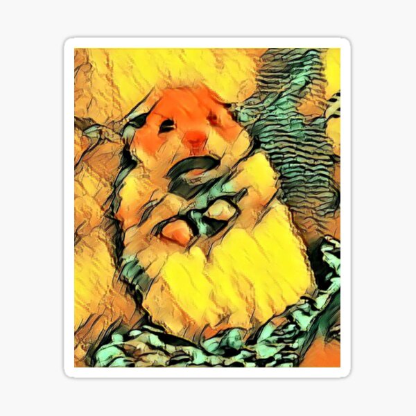 "Scared Hamster Meme " Sticker for Sale by Art-Designs-Pro | Redbubble