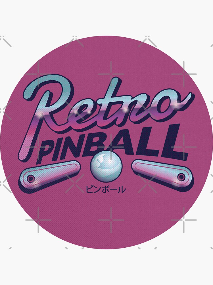 "Retro Pinball" Sticker for Sale by TRIBExSPACE | Redbubble