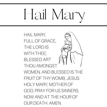 "Hail Mary Prayer Catholic Artwork " Art Board Print for Sale by ...