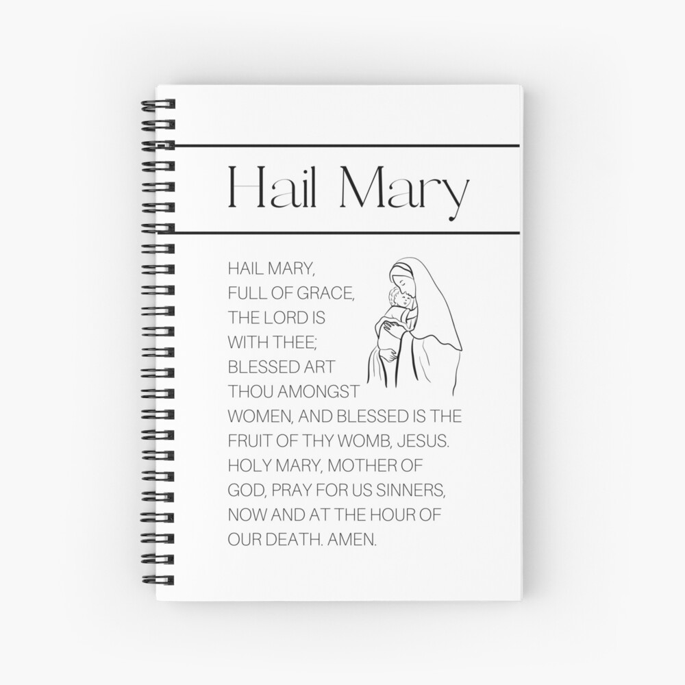 "Hail Mary Prayer Catholic Artwork " Poster for Sale by catholic-prints ...