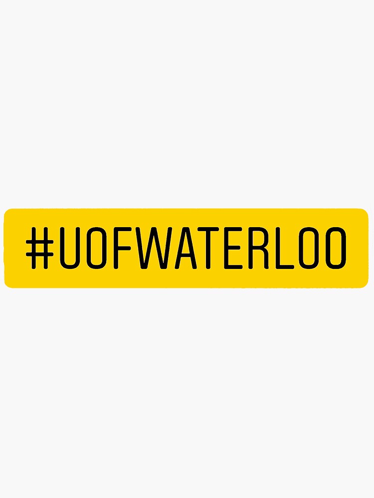 "University of Waterloo" Sticker for Sale by UniSticks | Redbubble