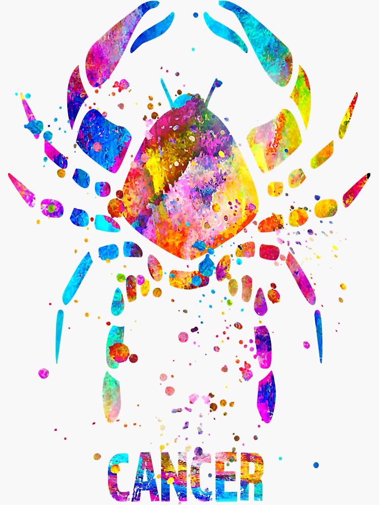 Cancer Zodiac Sign T Shirt Sticker For Sale By Jadechamplin Redbubble