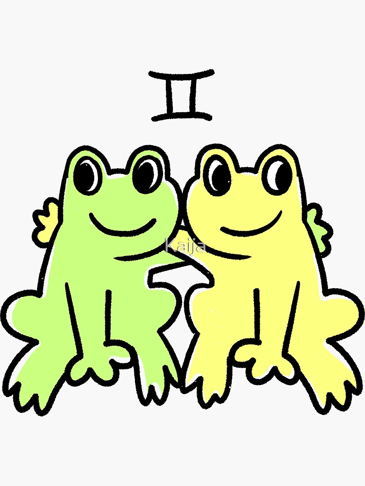 "Gemini Frog" Sticker for Sale by Kaija | Redbubble