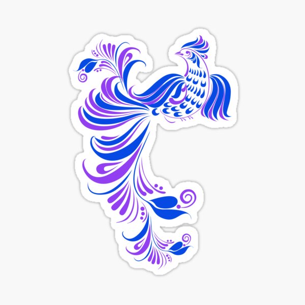 "Violet Phoenix" Sticker for Sale by birdsbirds | Redbubble