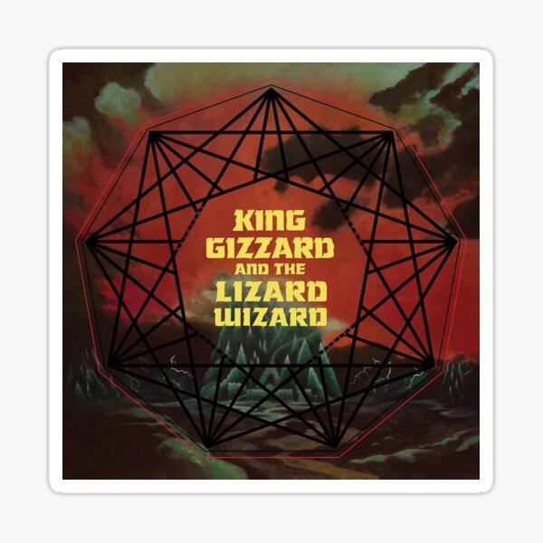 "KGLW - Nonagon Infinity Album Cover" Sticker by Nozzynu | Redbubble