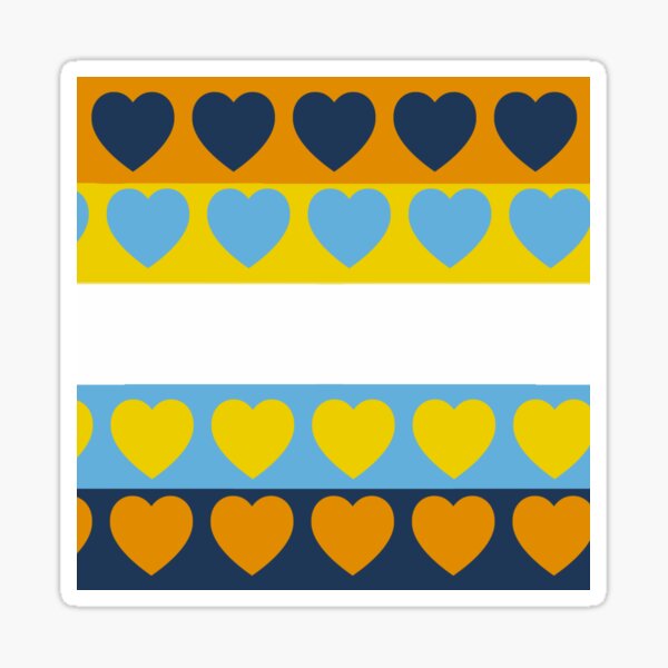 "Heart pattern aroace flag" Sticker for Sale by Devilish-borl | Redbubble