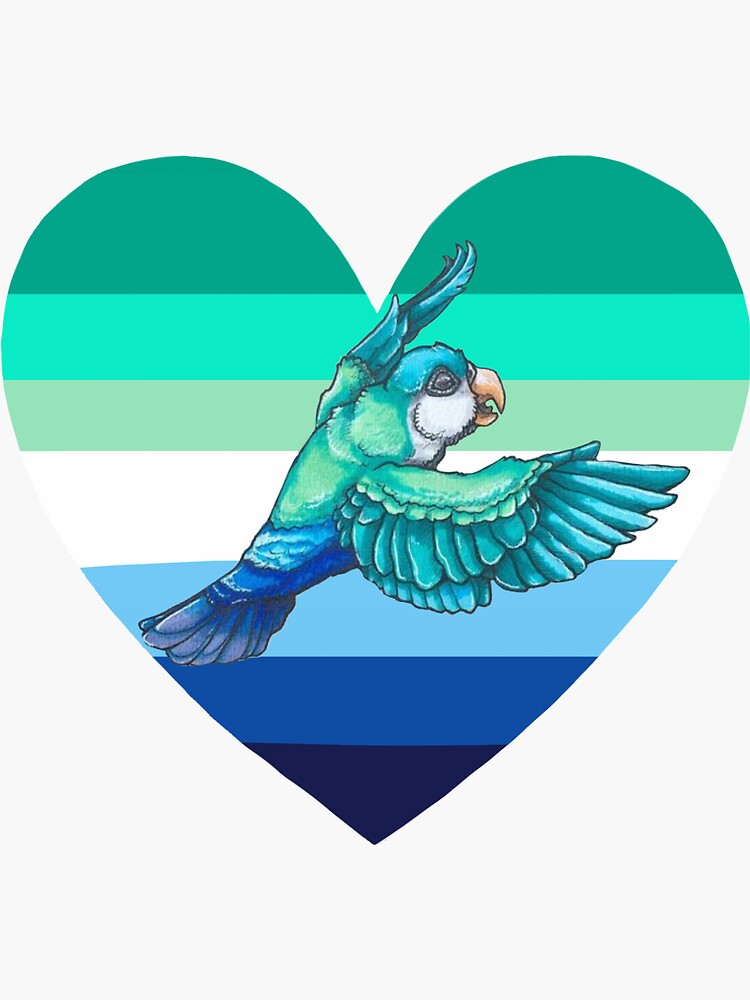 "MLM Pride flag Lovebird" Sticker for Sale by Wood-Wolf67 | Redbubble