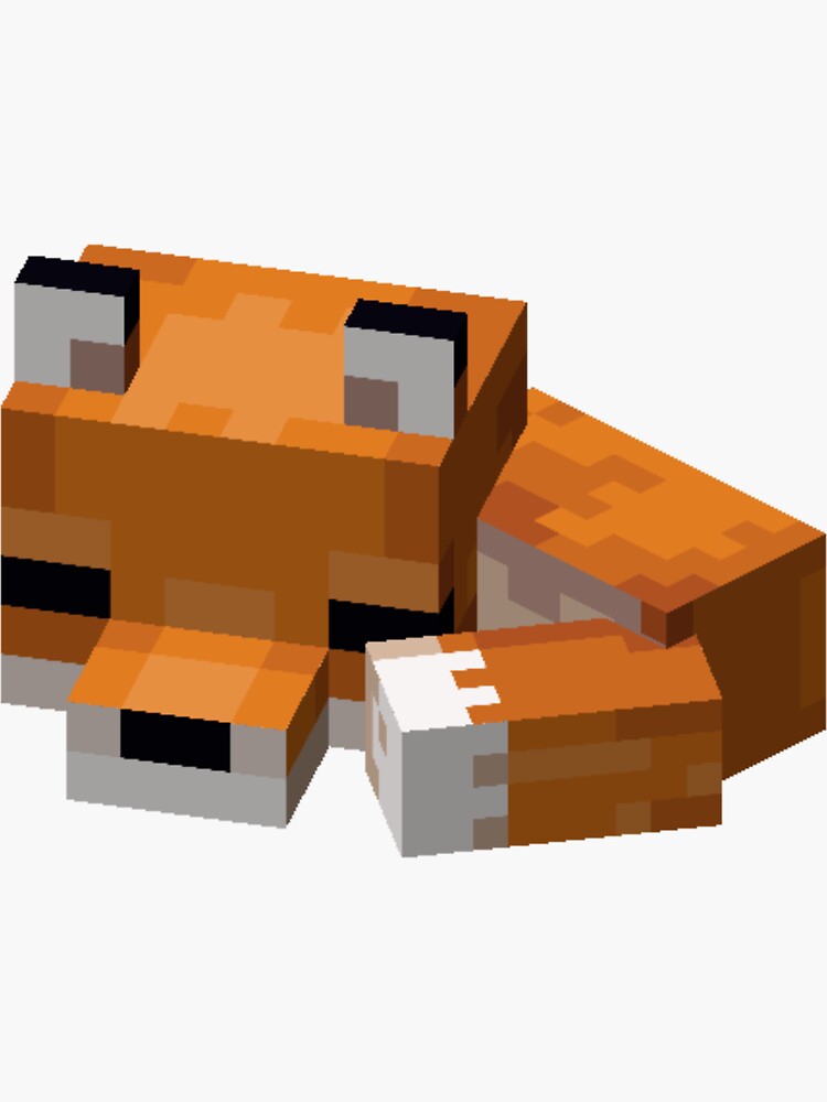 "minecraft fox sticker " Sticker for Sale by kaialefroggie | Redbubble